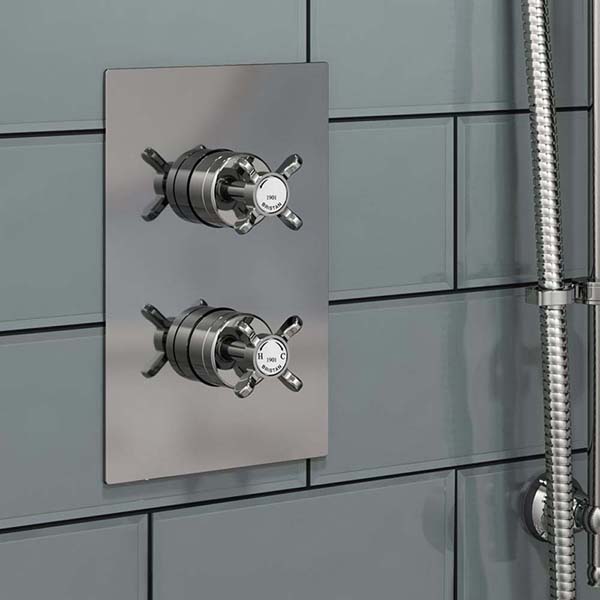 Bristan 1901 Traditional Shower Pack with Adjustable Riser 1901 SHWR PK ...