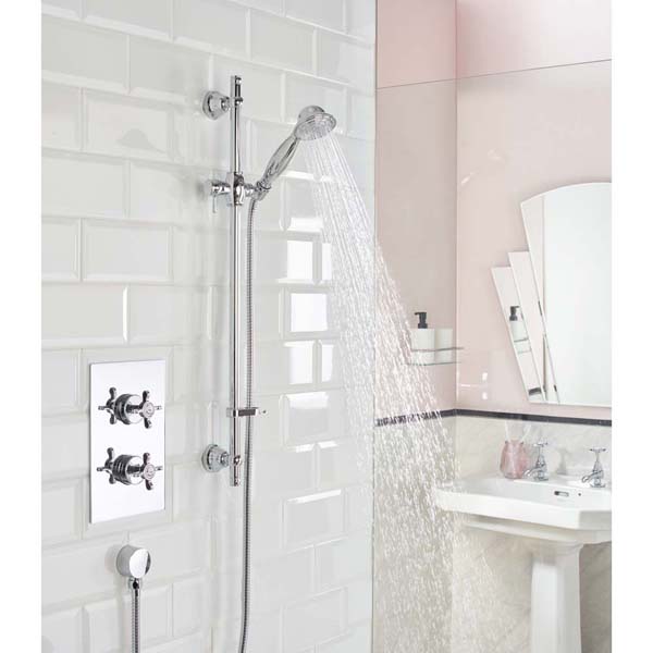 Bristan 1901 Traditional Shower Pack with Adjustable Riser 1901 SHWR PK ...