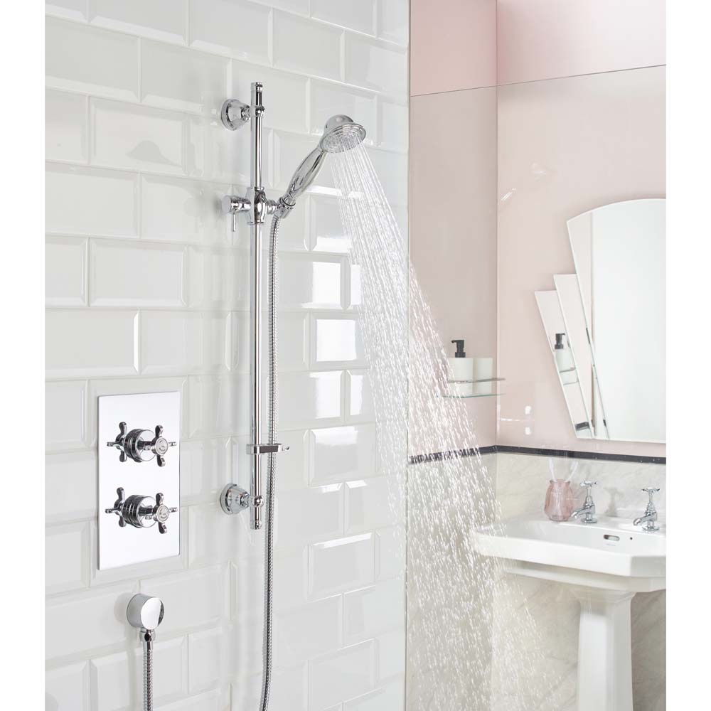 Bristan 1901 Traditional Shower Pack with Adjustable Riser 1901 SHWR PK ...