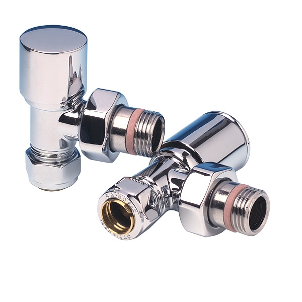 Apollo Italian Luxury Manual Angled Radiator Valves 15mm LCV15A - LCV15A