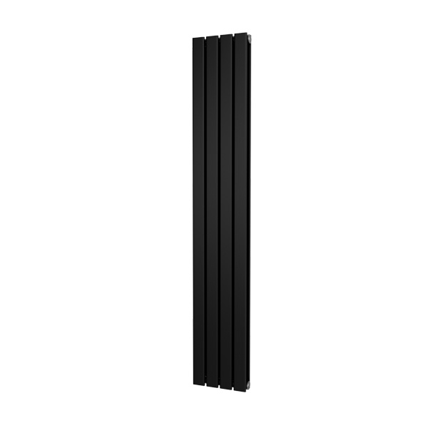 Riviera Black Plano Flat Tube Designer Radiator Double Sided 1600 x ...