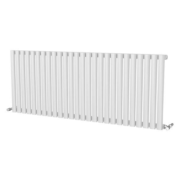 Riviera Ovalo White Elliptical Tube Designer Radiator Single Sided 600 ...