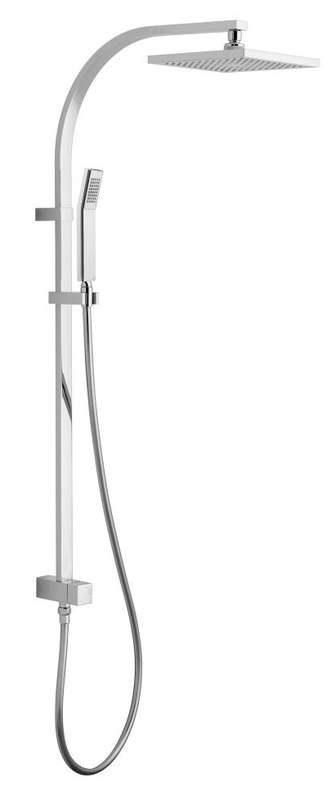 Vado Single Function Slide Rail Shower Kit With Overhead Shower And ...