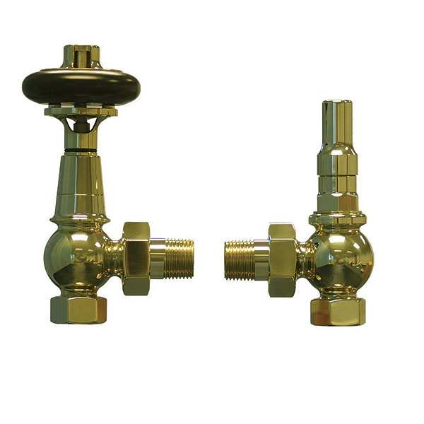 Apollo Luxury Traditional Brass TRV Radiator Valves LBTRV - LBTRV