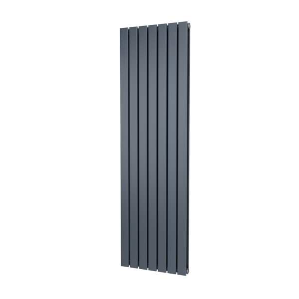 Riviera Anthracite Plano Flat Tube Designer Radiator Double Sided 1600 ...