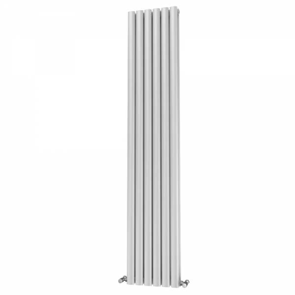 Riviera Ovalo White Elliptical Tube Designer Radiator Double Panel 1800 ...