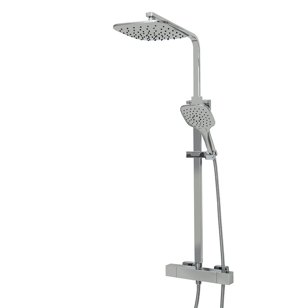 Highlife Kelty Chrome Exposed Thermostatic Cool Touch Rigid Riser ...