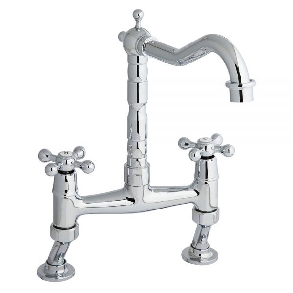 Highlife Balmoral Chrome Bridge Kitchen Mixer Tap - 16635