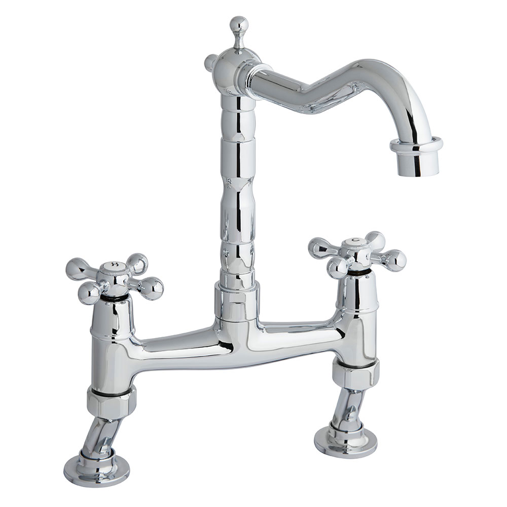 Highlife Balmoral Chrome Bridge Kitchen Mixer Tap - 16635