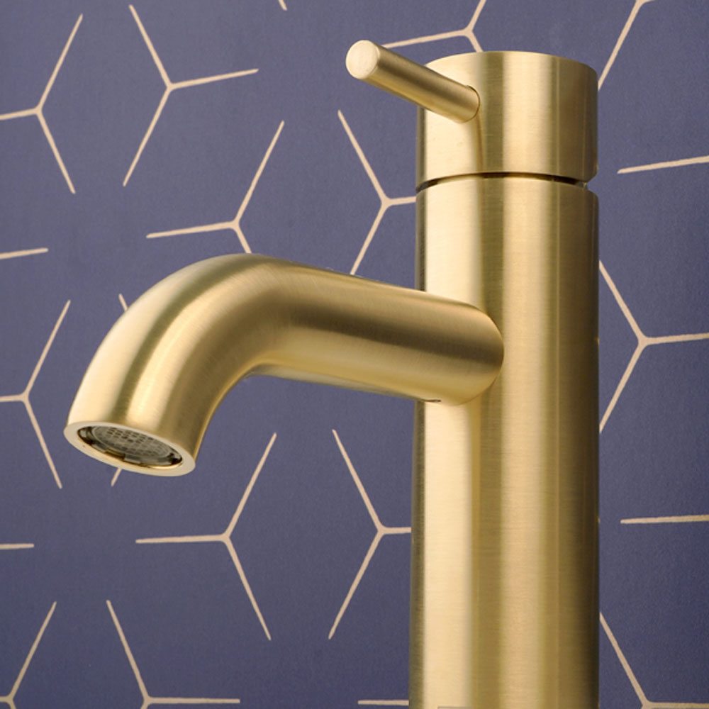 JTP VOS Brushed Brass Basin Mixer Tap - 23008ABBR