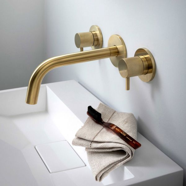 JTP VOS Brushed Brass Wall Mounted Spout 150mm - 23446BBR