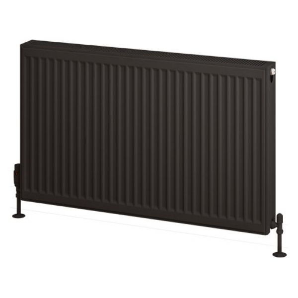 Eastbrook Type 22 600 x 1000 Matt Black Central Heating Radiator - 25.0197