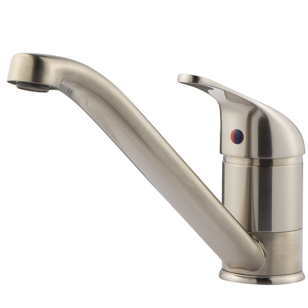 Clearwater Creta Breeam Single Lever Brushed Nickel Monobloc Kitchen ...