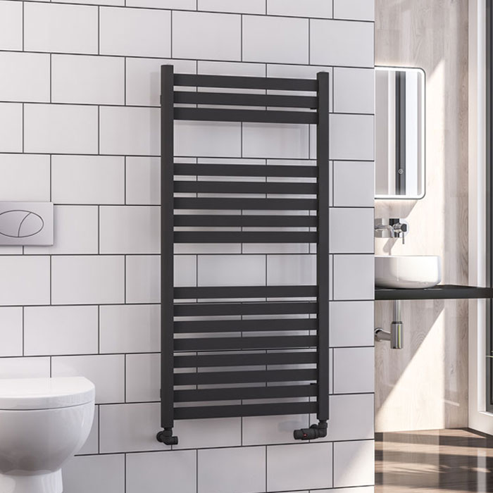 Eastbrook Defford 1200 x 600 Matt Anthracite Designer Towel Rail - 89.1289