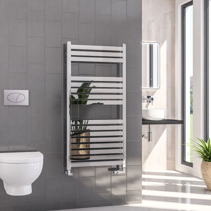 Eastbrook Defford 1200 x 600 Chrome Designer Towel Rail - 89.1301