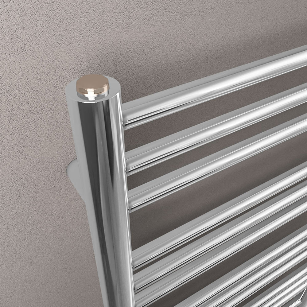 Eastbrook Corinium Round 1200 x 500 Chrome Towel Rail - 89.1568