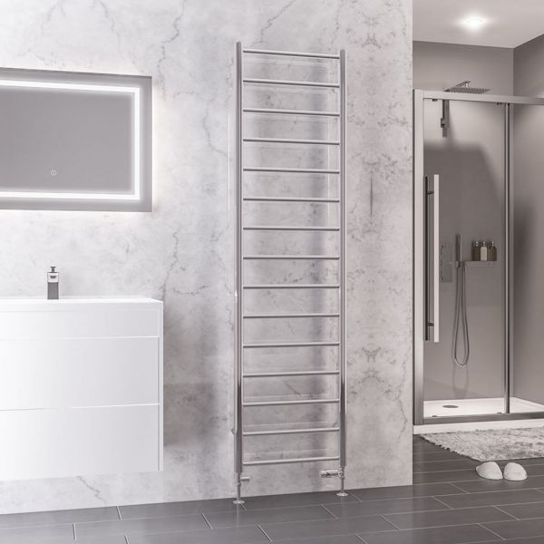 Eastbrook Tuscan Round 1800 x 500 Chrome Towel Rail - 89.1600
