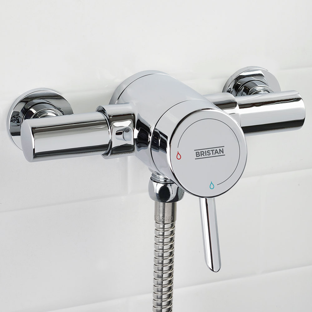 Bristan Acute2 Chrome Thermostatic Exposed Shower Valve with Riser Kit ...