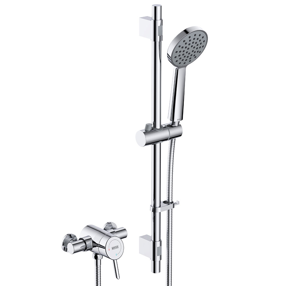 Bristan Acute2 Chrome Thermostatic Exposed Shower Valve with Riser Kit ...
