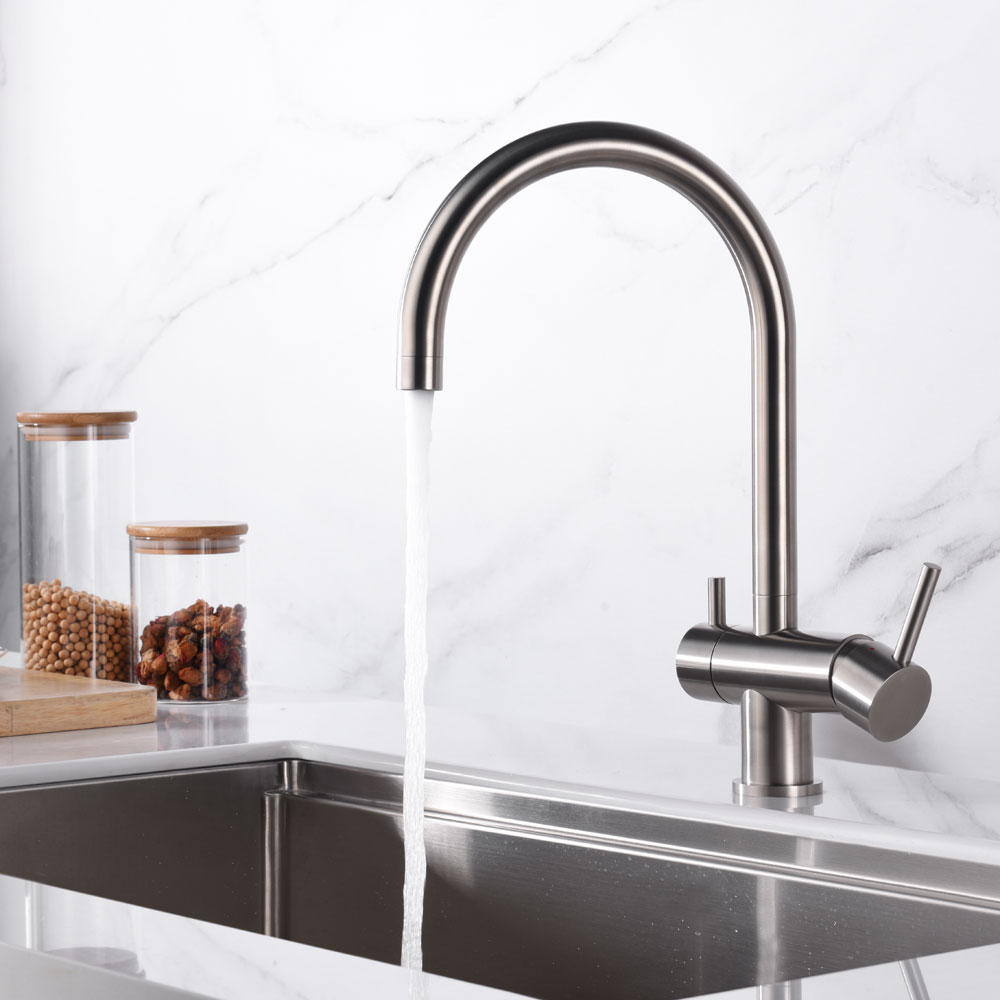 Clearwater Aquarius Polished Stainless Steel Filtered Water Kitchen ...