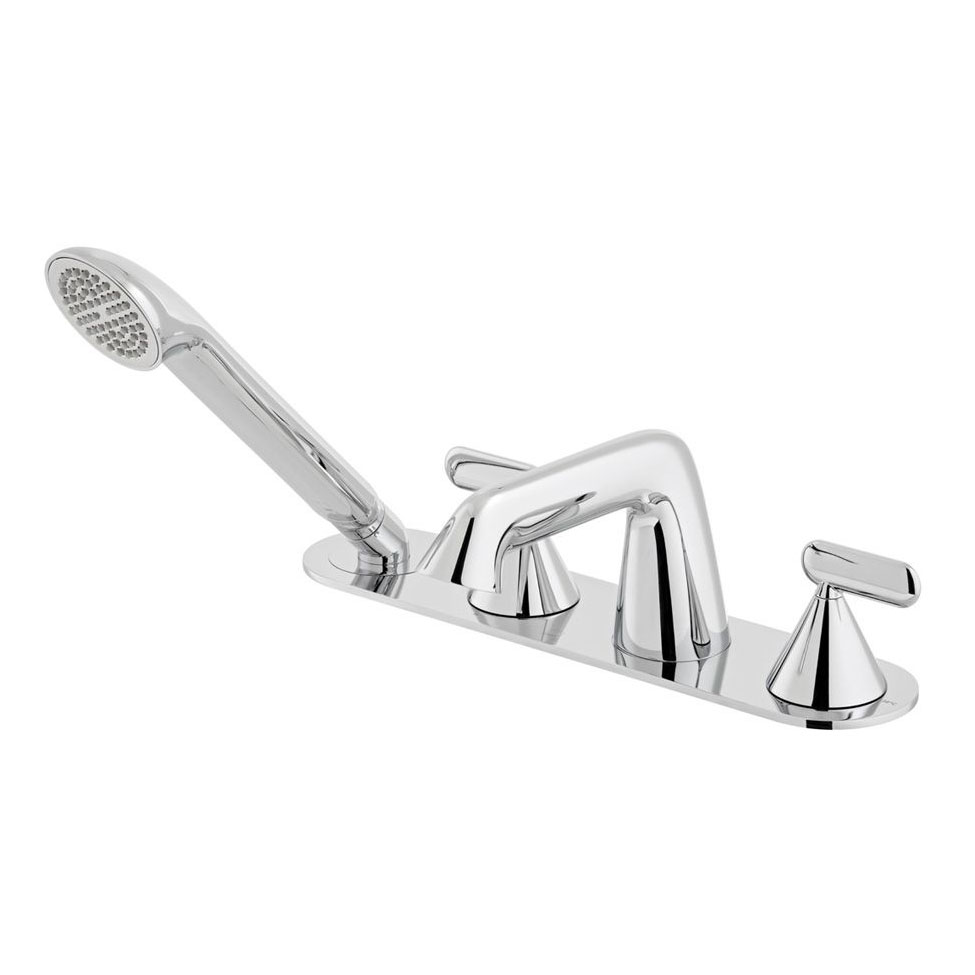 Vado Arrondi 4 Hole Thermostatic Bath Shower Mixer Tap - Chrome - ARR ...