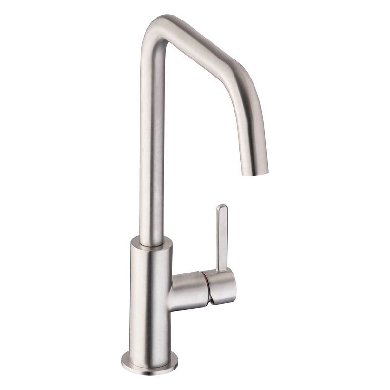 Abode Althia Single Lever Brushed Nickel Kitchen Mixer Tap - AT1259
