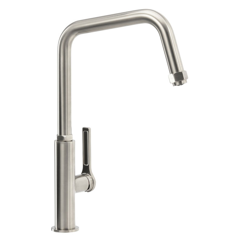 Abode Hex Monobloc Single Lever Brushed Nickel Kitchen Mixer Tap - AT2085