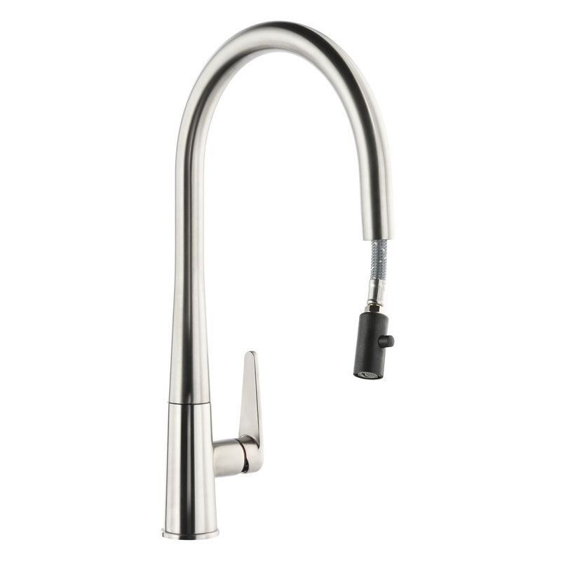 Abode Coniq R Single Lever Brushed Nickel Monobloc Kitchen Mixer Tap