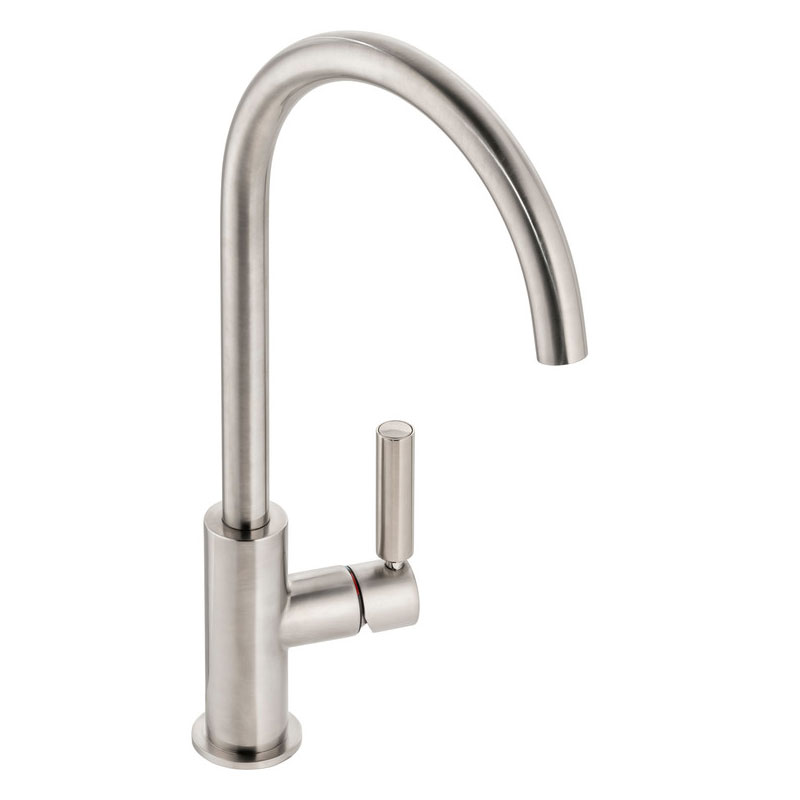 Abode Globe Single Lever Brushed Nickel Kitchen Mixer Tap - AT2147