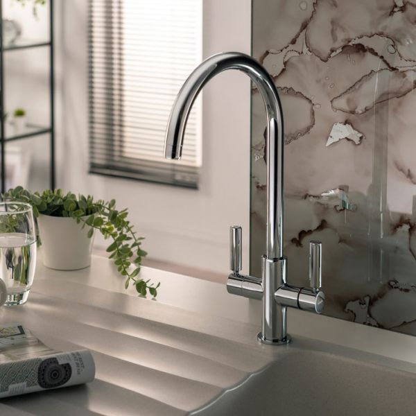 Abode Globe Aquifier Chrome Filtered Water Kitchen Mixer Tap - AT2173
