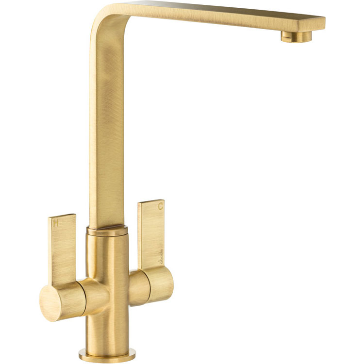 Abode Quantic Brushed Brass Monobloc Kitchen Mixer Tap - AT2182