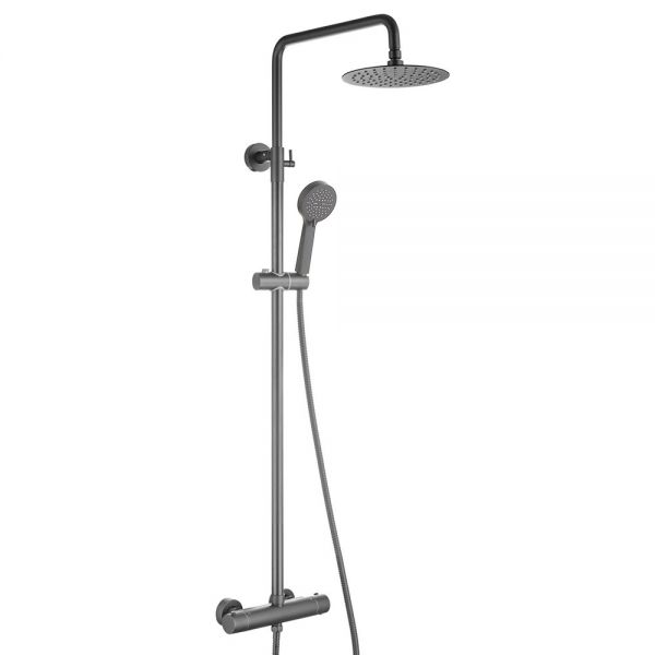 Abacus Emotion Anthracite Exposed Thermostatic Rigid Riser Shower Kit ...