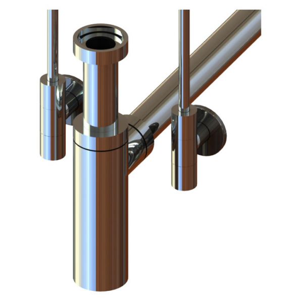 Abacus Professional Chrome Bottle Trap with Designer Isolation Valve ...