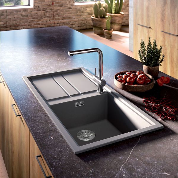 Reginox Best Grey 1 Bowl Granite Kitchen Sink 1000 x 510mm - BEST10LG