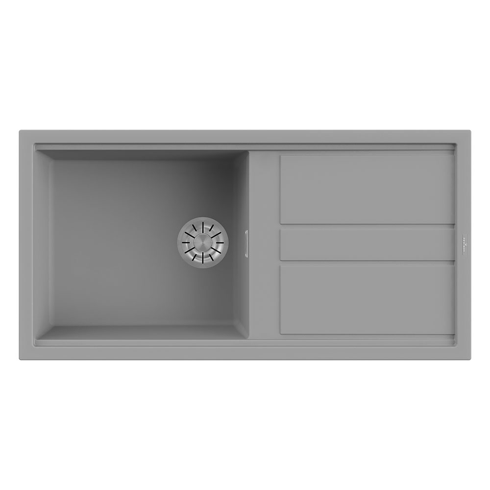 Reginox Best Grey 1 Bowl Granite Kitchen Sink 1000 x 510mm - BEST10LG