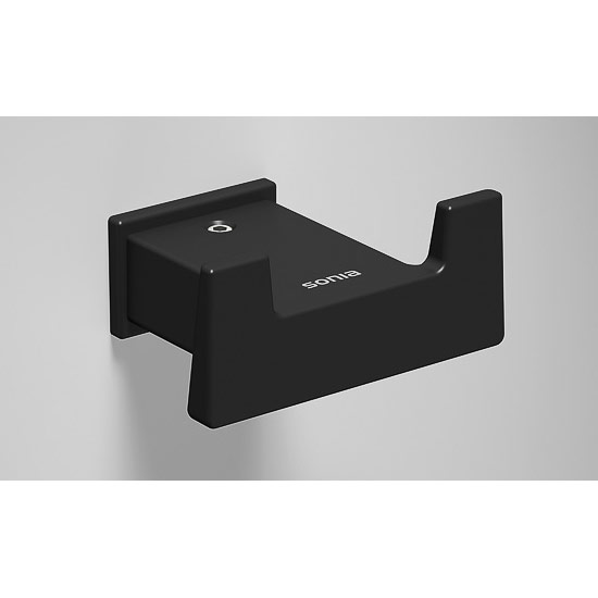 Sonia S Cube Black Double Robe Hook - BO-173006