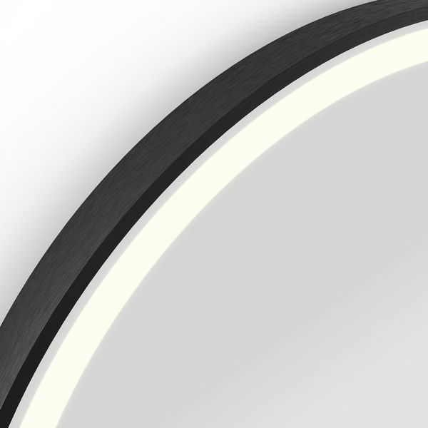 Origins Living Lomax Light Capsule Brushed Black LED Bathroom Mirror ...