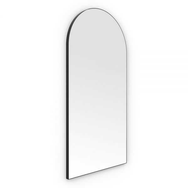 Origins Living Oslo Arch 500 x 1000 Matt Black Bathroom Mirror - BO-OSL-00R105-BK