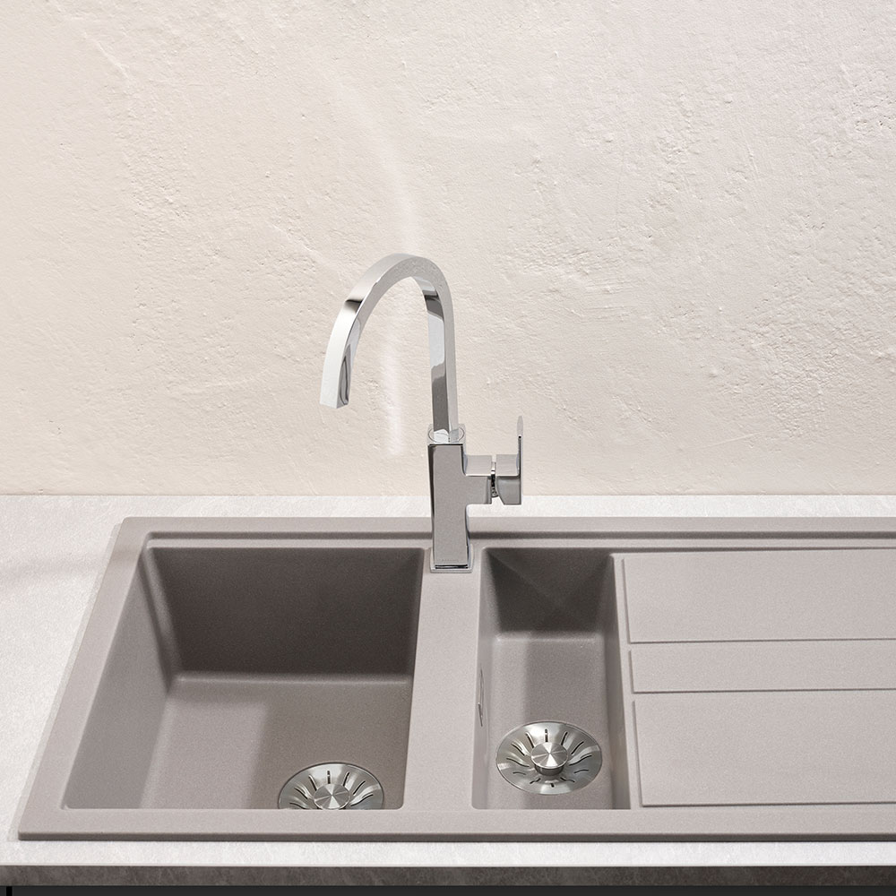 Reginox Best Grey 1.5 Bowl Granite Kitchen Sink 1000 x 510mm - BEST15LG