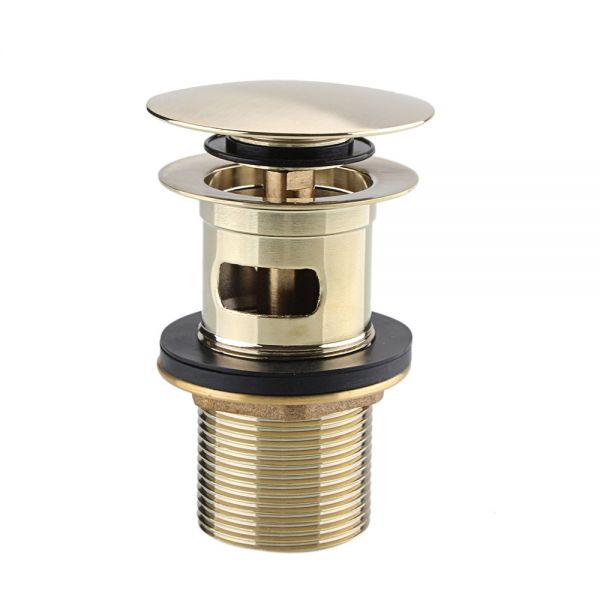 Bristan Round Clicker Basin Waste with Clicker RD Brushed Brass Plated ...