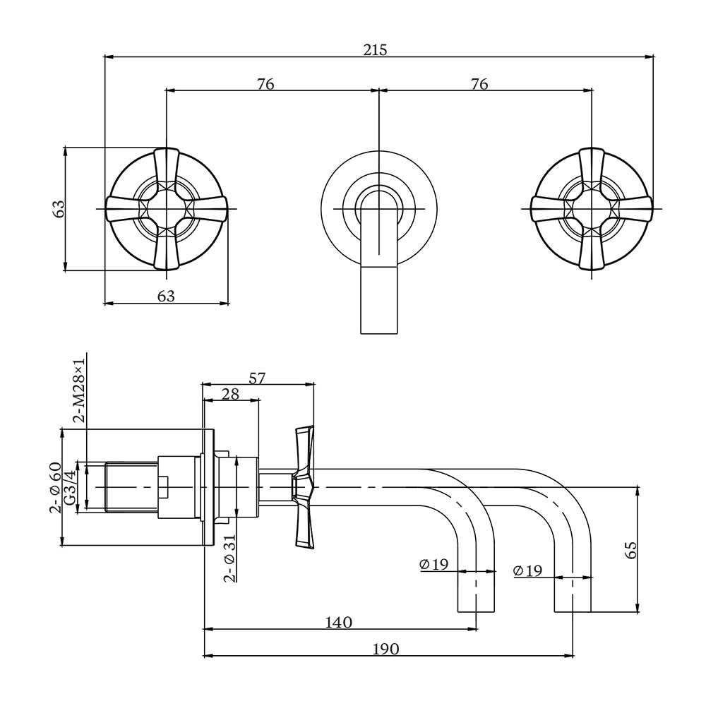 Burlington Riviera Basin Mixer Tap - Chrome - RIV1CHR_UK130ROUGH at ...