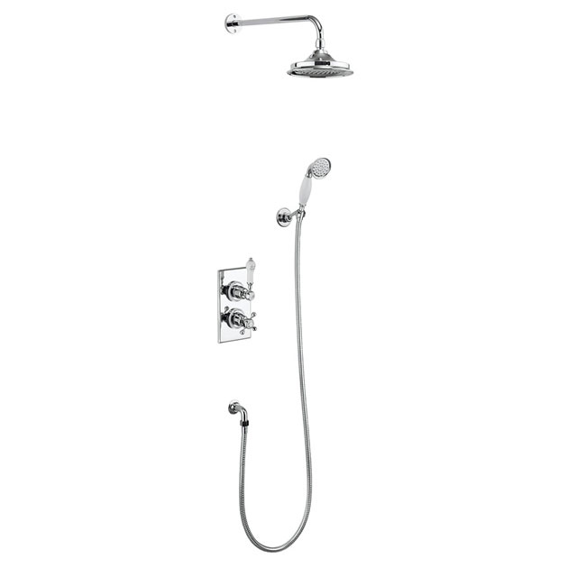 Burlington Trent Thermostatic Dual Function Shower Valve with 9 inch ...