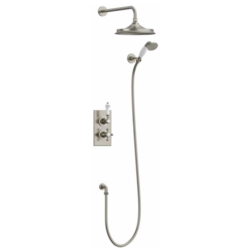 Burlington Trent Brushed Nickel Thermostatic Dual Function Shower Valve ...