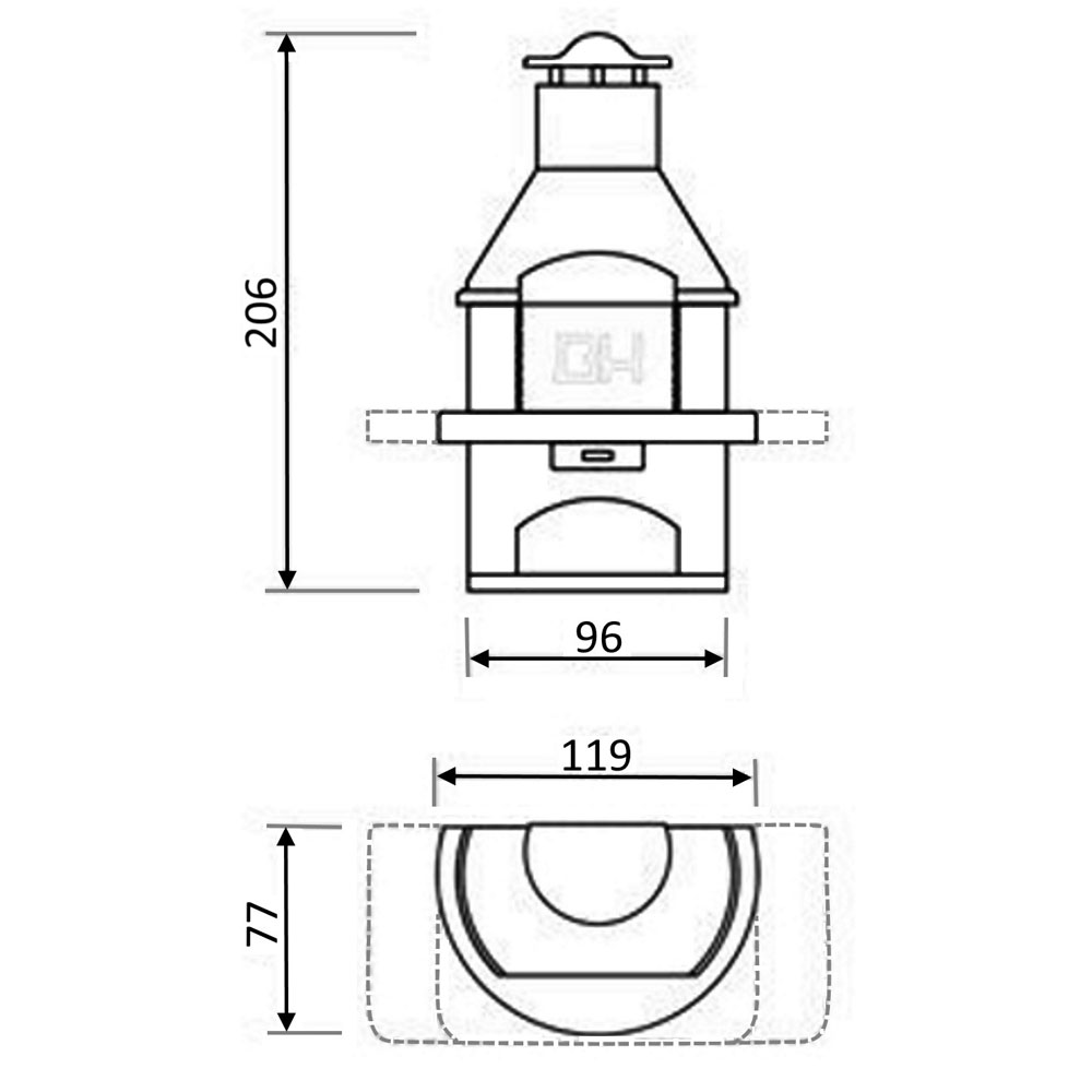 Callow Rondo Modern Masonry BBQ - RONM
