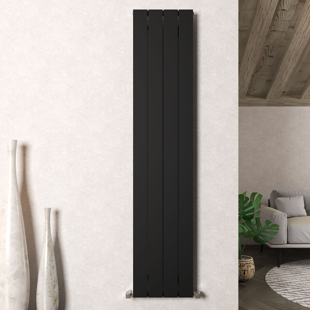 Carisa Nemo Single Black Aluminium Radiator 1800 x 375mm ...