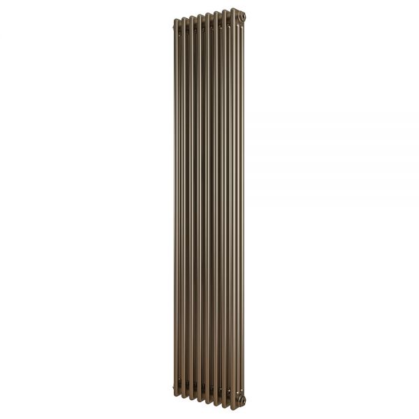 Eastbrook Rivassa 1800 x 383 Bronze Effect 3 Column Vertical Radiator ...