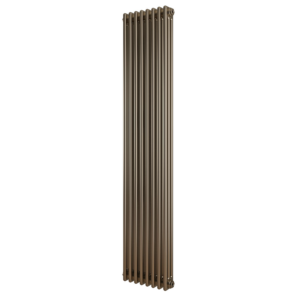Eastbrook Rivassa 1800 x 383 Bronze Effect 3 Column Vertical Radiator ...