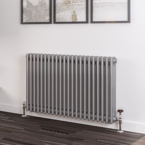 Eastbrook Rivassa 600 x 833 Chrome Effect 3 Column Horizontal Radiator ...