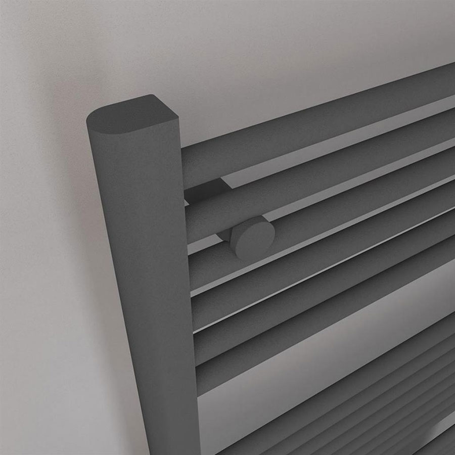 Eastbrook Biava Hidden Vent 1720 x 450 Straight Matt Anthracite Towel ...