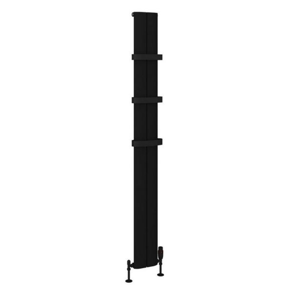 Eastbrook Preston 1800 x 185 Matt Black Aluminium Designer Radiator ...
